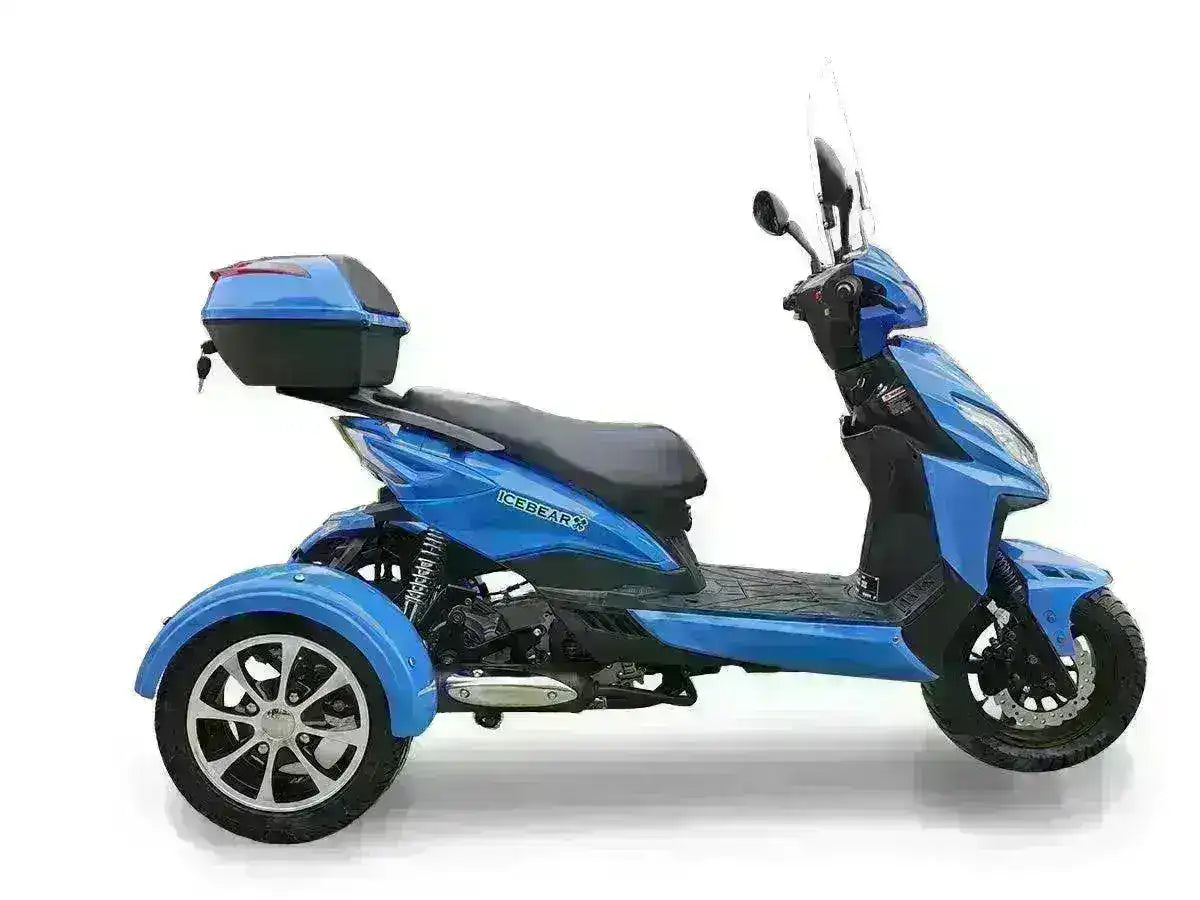 Road Legal Icebear Three wheeled Trike 50cc Scooters – Q9 PowerSports USA
